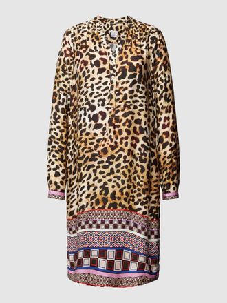 Emily van den Bergh Tunikakleid aus Viskose mit Animal-Print