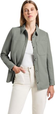 Street One Damen 2108578 Overshirt In Wolloptik, Fresh Sage, 42