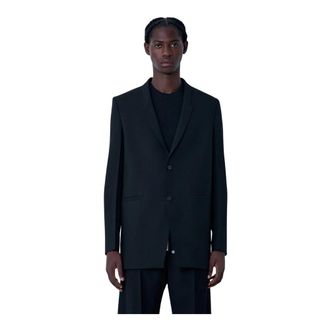 Rick Owens Wollblazer mit Revers - - Jackets - Herren - Schwarzk - S