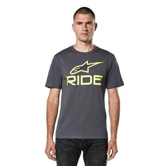 Alpinestars Ride 4.0 Csf Tee T-Shirt &agrave; Manches Courtes Homme Charbon/Lime/Noir L