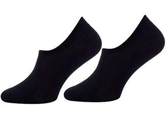 Tommy Hilfiger 2-pack Invisible Chaussure-liner Chaussettes Hommes, Noirs Large/XLarge