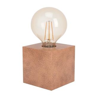 Eglo Tischlampe Prestwick 1, 1 flammige Tischleuchte industrial, Nachttischlampe aus Metall, Wohnzimmerlampe in Rost-Braun, Lampe mit Schalter, E27 Fassung