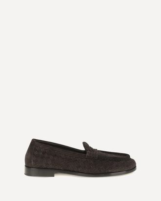 Bottega Veneta Silenzio Intrecciato Loafers Female 36