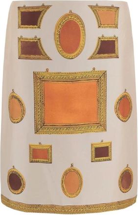 Versace Femme, Jupes, Multicolore, Taille: 40 FR Printed Silk Twill Pencil Skirt