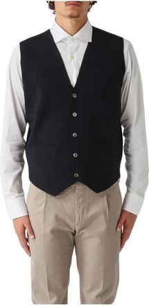 FILIPPO DE LAURENTIIS Homme, Vestes, Bleu, Taille: M Gilet en laine m&eacute;rinos