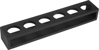 CHICIRIS Gesundes Weinglasregal aus Holz, Becherhalter, Heimbar, Dekorativer St&auml;nder f&uuml;r K&uuml;chenpartys, Schwarz, S-f&ouml;rmig, 6 L&ouml;cher, f&uuml;r Abschlussfeiern, Jubil&auml;