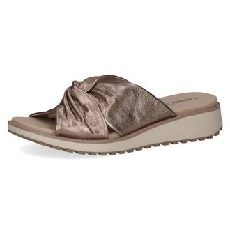 Caprice Sandales plates pour femme 9-27202-42, Taupe métallisé, 41 EU