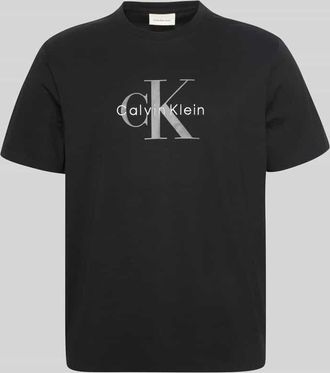 Calvin Klein Jeans Relaxed Fit T-Shirt aus reiner Baumwolle mit Logo-Print