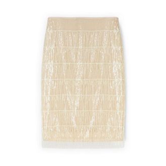 Motivi Bleistiftrock aus T&uuml;ll mit Fransen - - Skirts - Damen - Rosa - XS