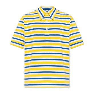 Maison Margiela Homme, Tops, Jaune, Taille: S Striped Jersey Polo