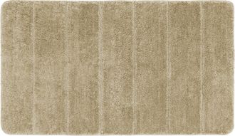 WENKO Badteppich Steps Sand, 70 x 120 cm, Badematte, rutschhemmend, außergewöhnlich weiche und dichte Qualität