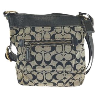 Coach Pre-owned Signature Canvas Leather Shoulder Bag - - Pre-owned - Damen - Beige - ONE SIZE