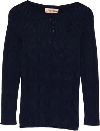 Twinset Femme, Pulls, Bleu, Taille: 38 FR Maglia