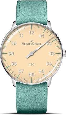 MeisterSinger Neo Special - Hellgelb, 36mm, Velourslederband, Schweizer Automatikwerk Damenuhr S-NES935S