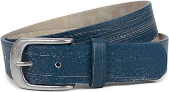 styleBREAKER Ceinture effet coup de pinceau, design vintage, longueur ajustable, unisexe 03010098, taille:100cm, couleur:Bleu foncé