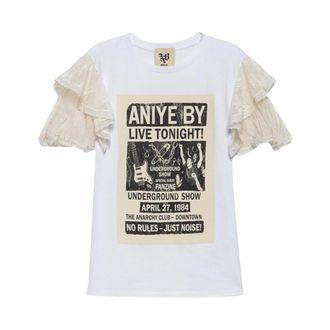 Aniye By Femme, Tops, Blanc, Taille: 40 FR Ruffle Lace T-shirt