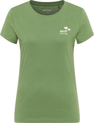 Mustang Jeans Damen Style Loa T-Shirt, Vineyard Green 6340, S EU