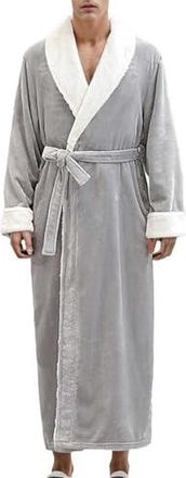 Generic Pyjama Homme Hiver Pyjama Polaire Homme &agrave; Capuche Zipp&eacute; Hiver Manches Longues V&ecirc;tement de D&eacute;tente Thermique Confort Maximal &agrave; la Maison