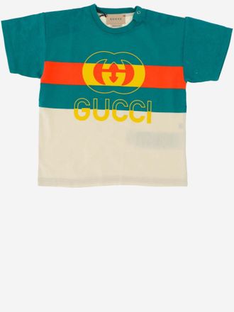 Gucci Boys Cotton T-Shirt With Logo T-Shirts And Polos