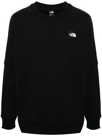 The North Face sweat en coton &agrave; logo textur&eacute; - Noir