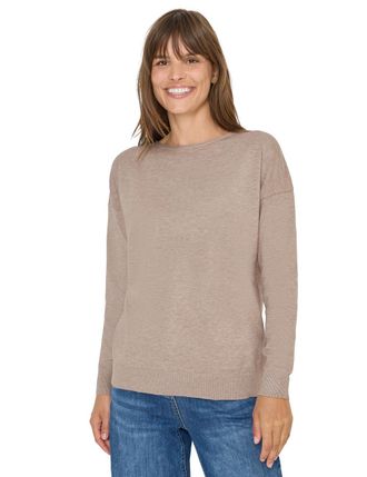 Cecil Pullover mit Strukturdetail Toffee Cream Melange XXL