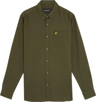Lyle & Scott Lang&auml;rmliges Flanellhemd f&uuml;r Herren mit Knopfleiste (Tiefe Tiefen)