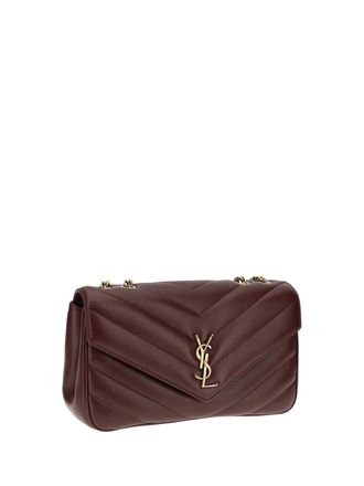 Saint Laurent Womens Loulou Shoulder Bag Lt Hot Wine Lamb Ovis Aries