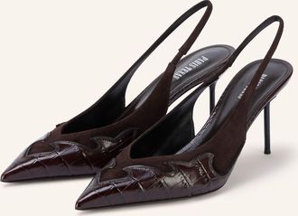 PARIS TEXAS Paris Texas Slingpumps Lidia Queen Of Hearts braun
