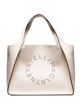Stella McCartney Shopper mit Stella-Logo - Wei&szlig;