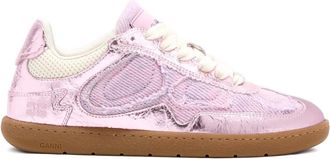 Ganni Sneakers mit Metallic-Finish - Rosa