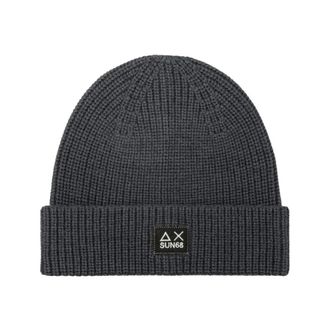 Sun 68 Rippstrick-Beanie aus Wollmischung - - Accessories - Herren - Grau - ONE SIZE