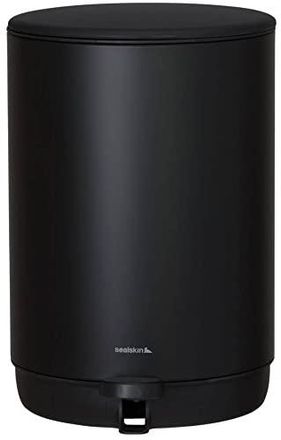Sealskin Mind, Poubelle Salle de Bain, Poubelle Toilette Wc, Poubelle &agrave; p&eacute;dale, 5 l, Noir