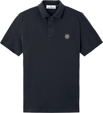 Stone Island Homme, Tops, Bleu, Taille: L Polo Logo