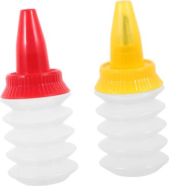 Cabilock 2 St&uuml;ck Teiliges Icing Spritzflaschen Lebensmittelecht Leicht und Langlebig f&uuml;r Torten und Kekse Dekoration Backzubeh&ouml;r f&uuml;r Kuchen Geb&auml;ck und Marmelad