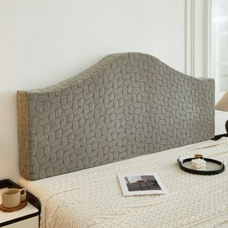 Generic Elastischer Jacquard Kopfteilbezug Anzubringender Kopfteilbezug Passt gew&ouml;lbten Kopfteilen Kratzfester Staubschutzbezug f&uuml;r Schlafzimmer-Dekoration Wi