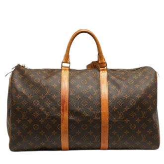 Louis Vuitton Sac week-end en toile enduite Pre-owned - Femme - Pre-owned - Brun - Taille: ONE Size