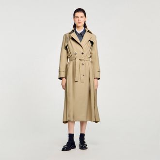 Sandro Trench ceintur&eacute; double boutonnage