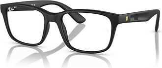 Ray-Ban Rb7221m Optics Scuderia Ferrari Collection Schwarz Fassung Klar Glas Polarisiert 54-18