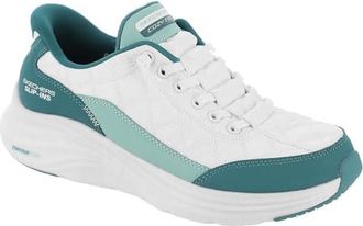 Skechers Sport Womens Womens Contour Foam Cozy FIT Hands Free Slip-INS Sneaker, White/Turq, 6
