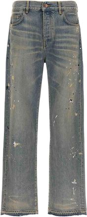 Amiri Straight Leg Jeans - Hellblau