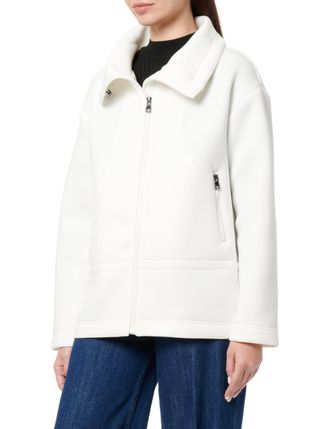 Geox Damen Zip Sweater, Blanc De Blanc, L EU