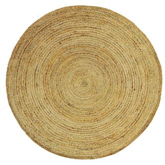 Vente-Unique Tapis rond - 100% jute tress&eacute; - D. 200 cm - Naturel - JAIPUR