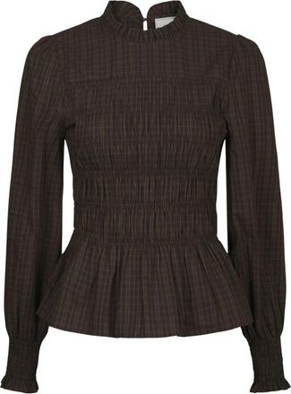 Neo Noir Possa Big Check Bluse - - Blouses & Shirts - Damen - Braun - XS