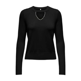 Only Only, Femme, Pulls, Noir, Taille: 40 FR Tricot &agrave; Manches Longues et Col Rond