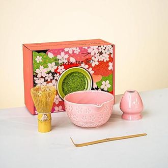 Generic Service &agrave; th&eacute; matcha de style japonais avec bol en c&eacute;ramique avec bouche Baiben Li Bo&icirc;te color&eacute;e haut de gamme Artisanat exquis Ensemble id&eacute;al Pratiqu