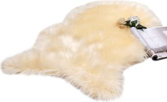 Miulee Faux Fell Teppich Flauschig Weiche Warm Modern Bodenmatte Sofa Matte, Kunstfell Dekofell Unregelm&auml;&szlig;ig Bettvorleger Wolle Longhair Optik Gem&uuml;tliches Be