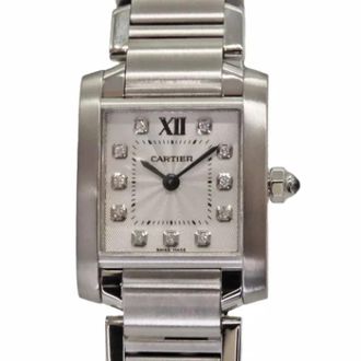 Cartier Pre-owned Tank Francaise Edelstahl - - Pre-owned - Damen - Grau - ONE SIZE