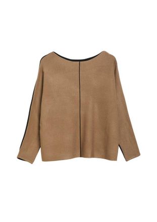s.Oliver Black Label Strickpullover mit Color Blocking und Teilungsnaht, Viskosemix