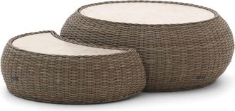 Intenso Furniture Intenso Santa Ninfa Loungetisch-Set &oslash; 101 cm/41x82x22 cm