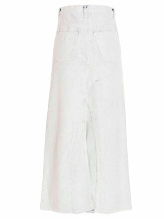 Maison Margiela Womens White Cotton Mini Skirt